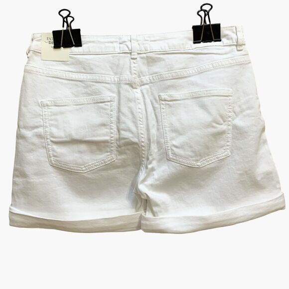 Fat Face | Shorts | Fat Face Womens Solid White Cotton Denim Jean ...